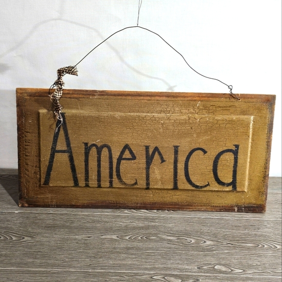 Art | Rustic America Sign | Poshmark